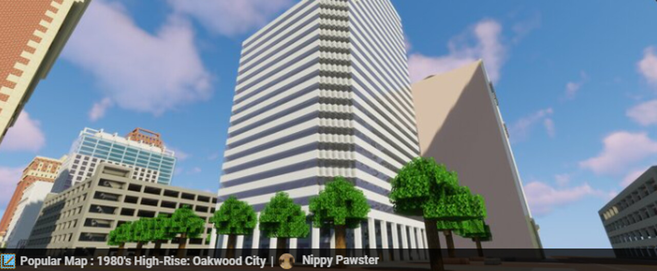 1980's High-Rise: Oakwood City Minecraft Map