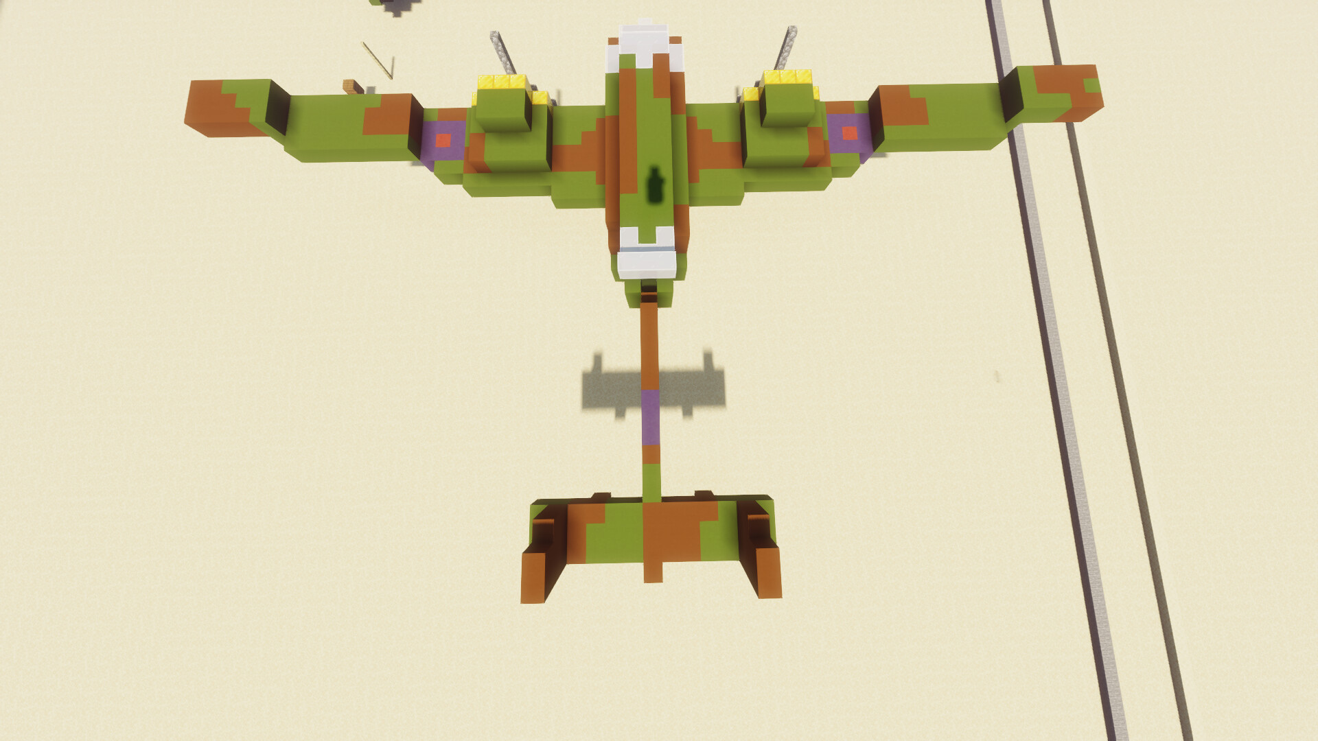 RAF medium bomber - HP.52 Hampden 1,2:1 scale Minecraft Map