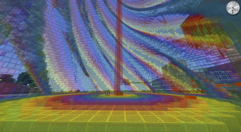 Rainbow Tower with spiral Minecraft Map