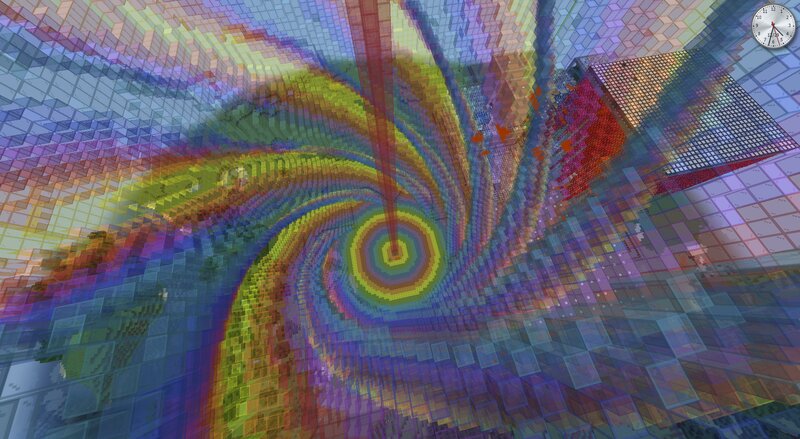 Rainbow Tower with spiral Minecraft Map