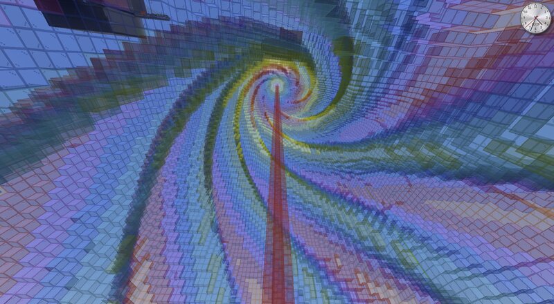 Rainbow Tower with spiral Minecraft Map