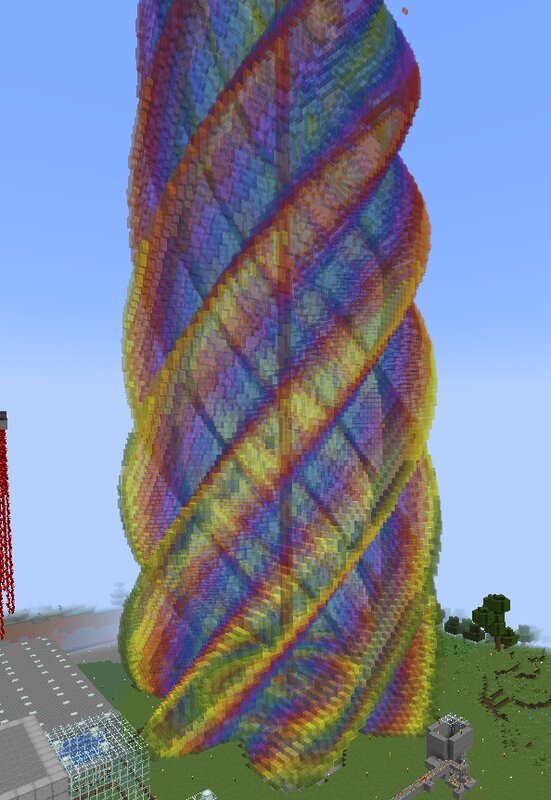 Rainbow Tower with spiral Minecraft Map