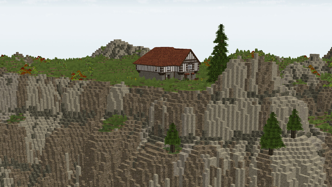 Cliffside Medieval House Minecraft Map