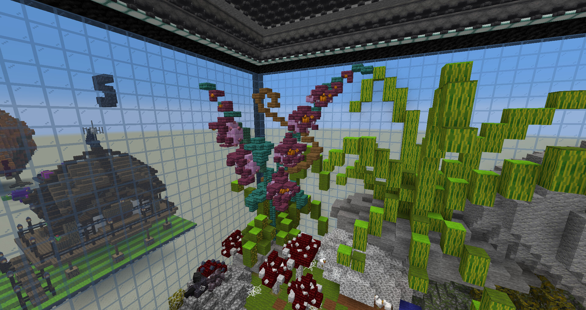 Redstone free-range egg farm.....in a terrarium (Download) Minecraft Map