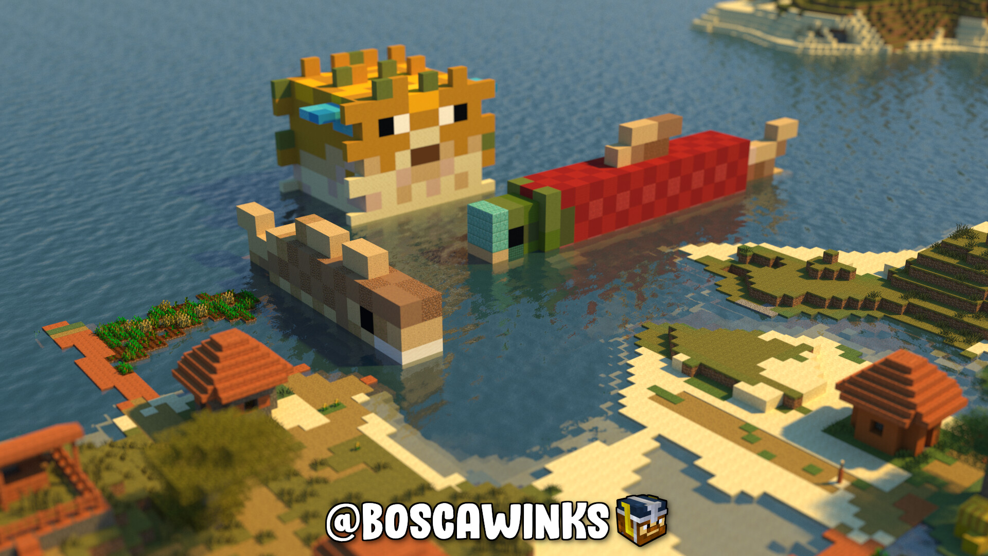 Pufferfish Mob Statues Minecraft Map