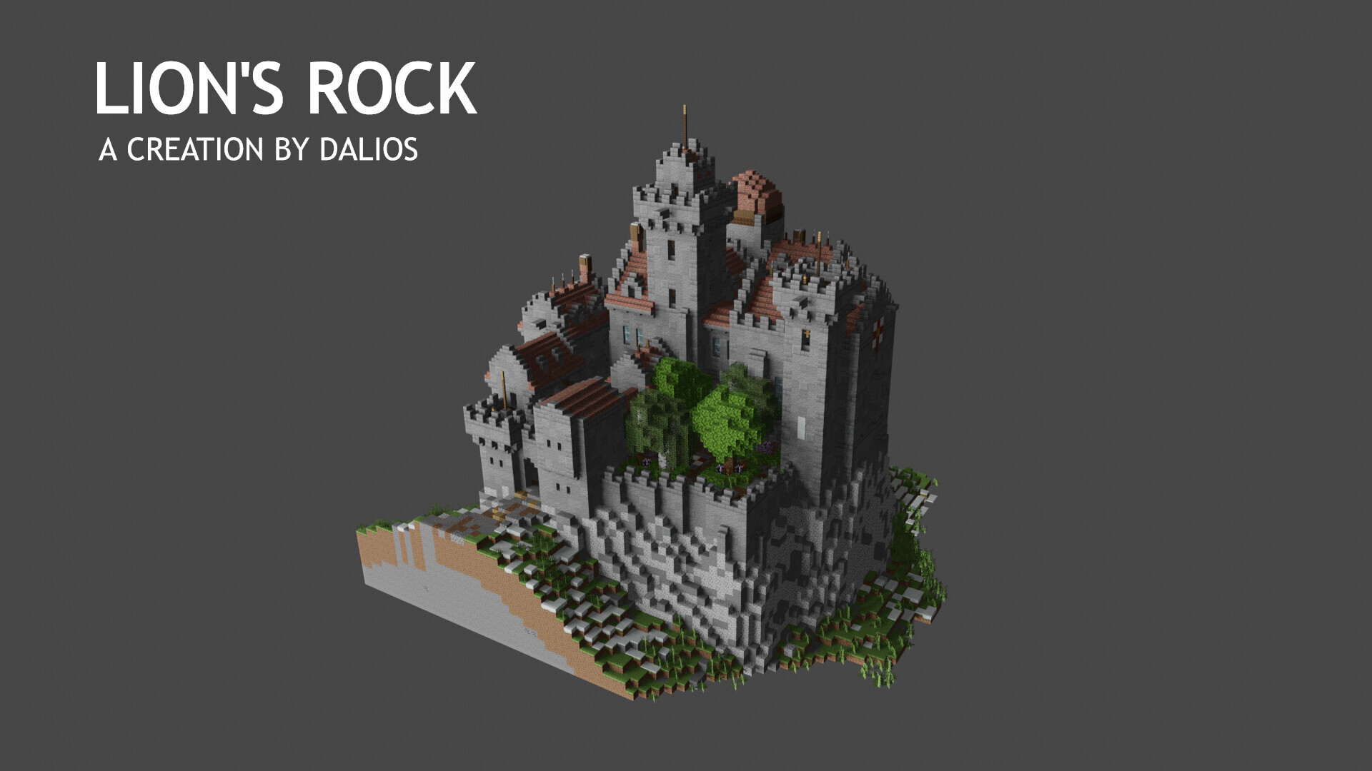 Lion's Rock | A medieval castle in Minecraft | Arcadia Minecraft Map