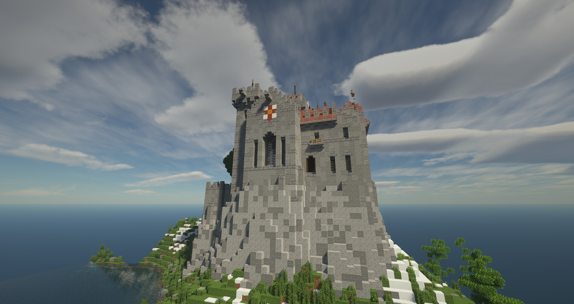 Lion's Rock | A medieval castle in Minecraft | Arcadia Minecraft Map