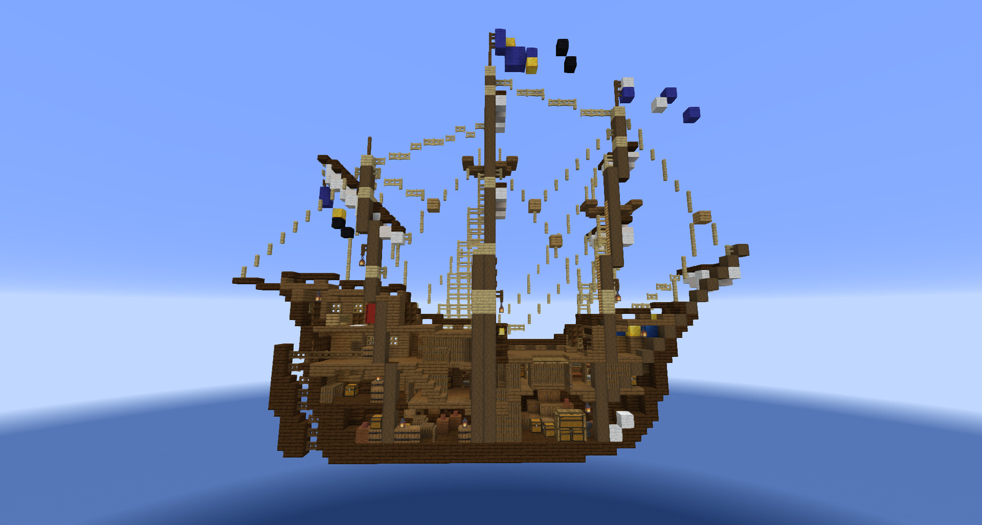 Medieval Ship Carrack "Friedrich August von Krain" Minecraft Map