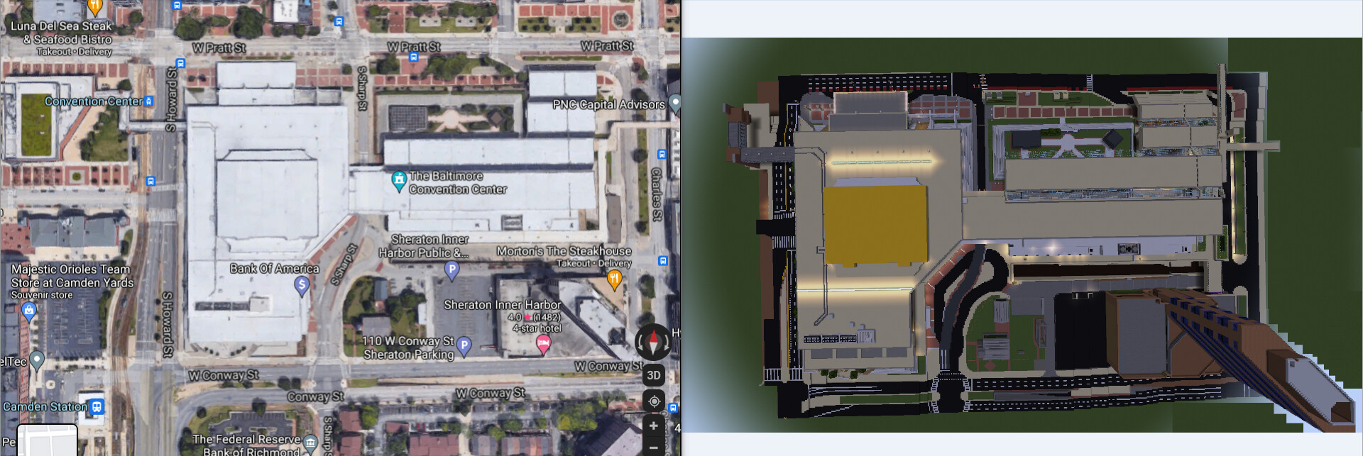 Baltimore Convention Center Minecraft Map