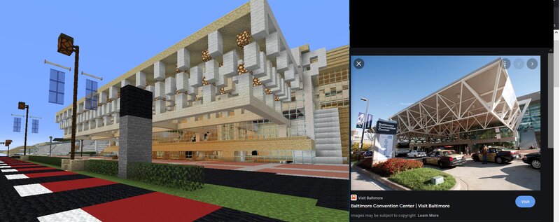 Baltimore Convention Center Minecraft Map