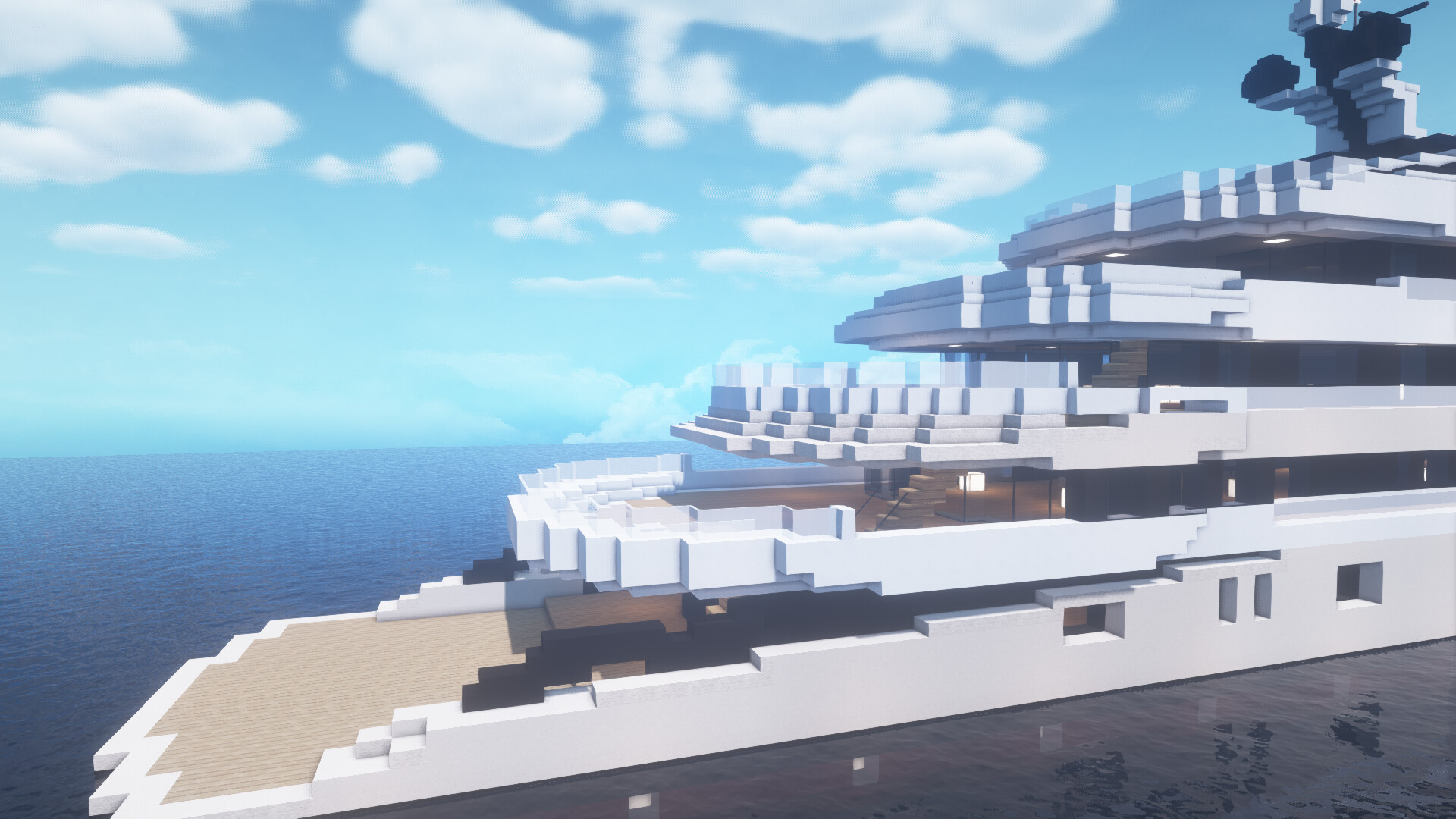 Super Yacht // 123M Private bay // Fincantieri Yachts Minecraft Map