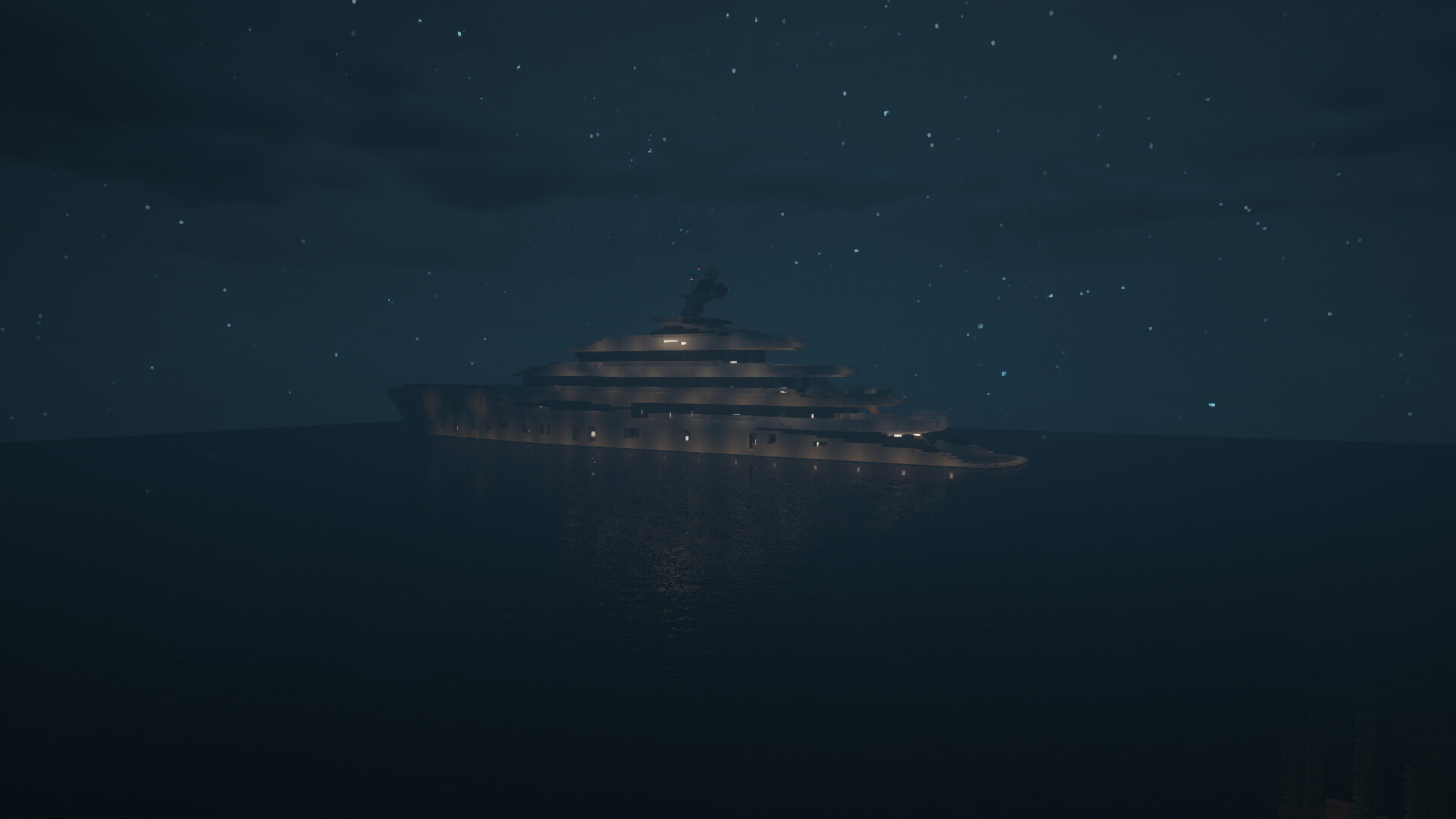 Super Yacht // 123M Private bay // Fincantieri Yachts Minecraft Map