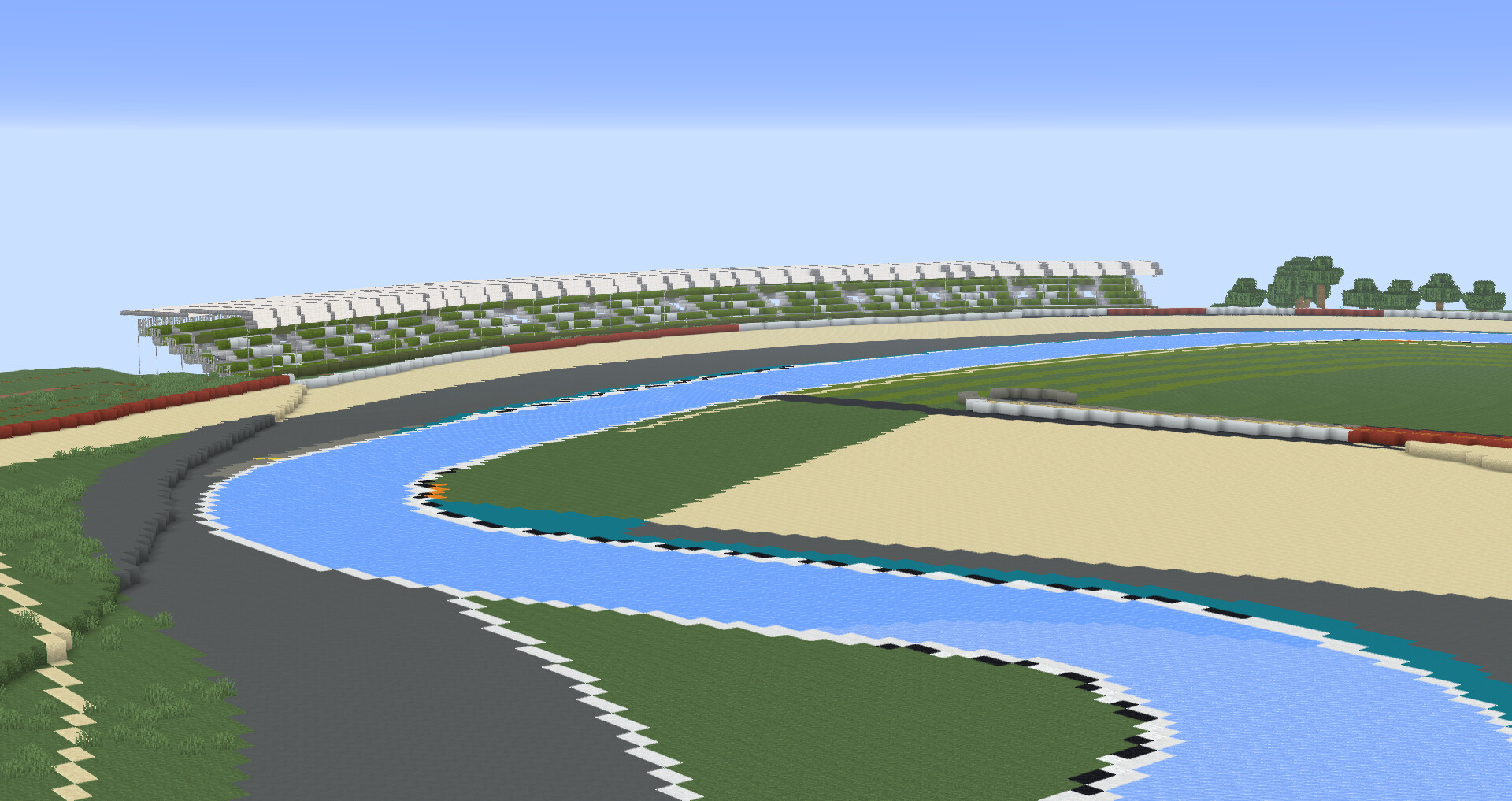 F1 Silverstone, British GP, 1:1 scale Ice boat racing track Minecraft Map
