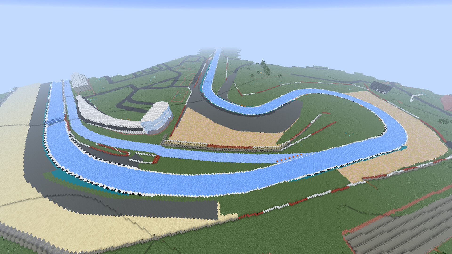 F1 Silverstone, British GP, 1:1 scale Ice boat racing track Minecraft Map