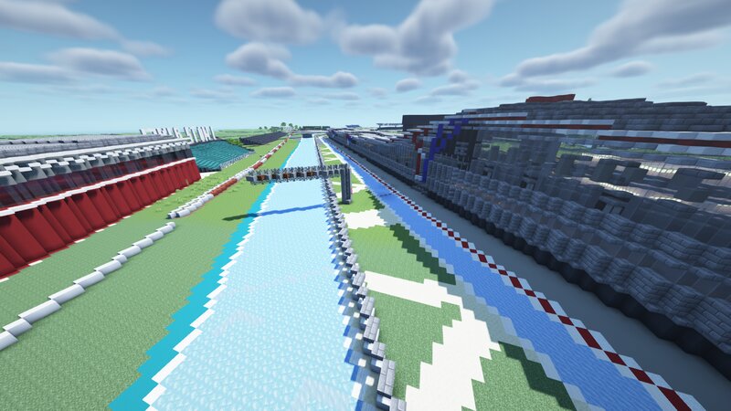 F1 Silverstone, British GP, 1:1 scale Ice boat racing track Minecraft Map