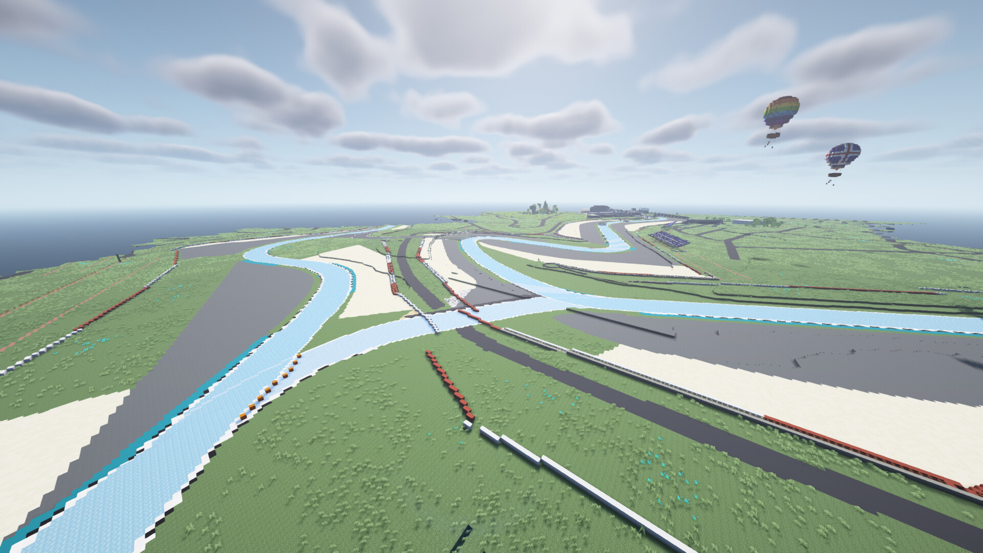 F1 Silverstone, British GP, 1:1 scale Ice boat racing track Minecraft Map