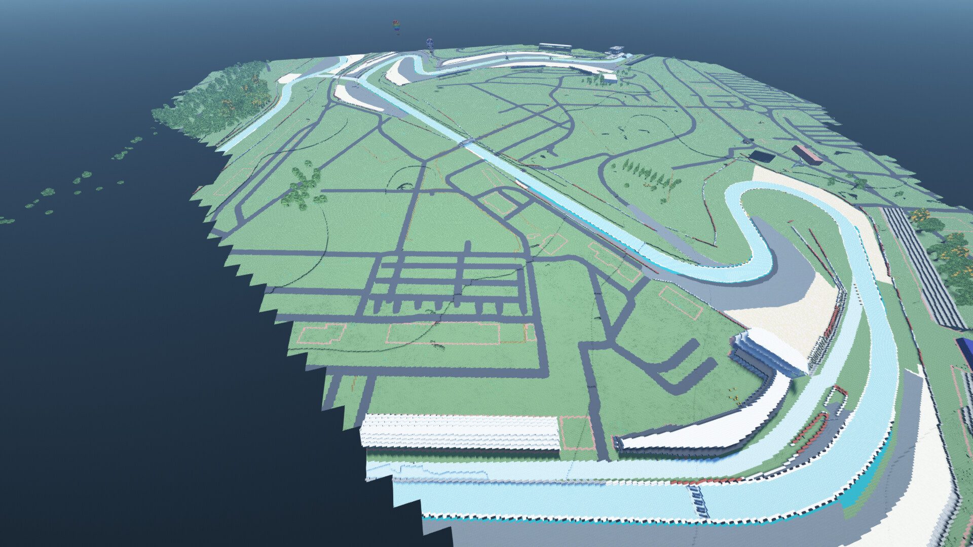 F1 Silverstone, British GP, 1:1 scale Ice boat racing track Minecraft Map