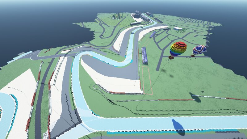 F1 Silverstone, British GP, 1:1 scale Ice boat racing track Minecraft Map