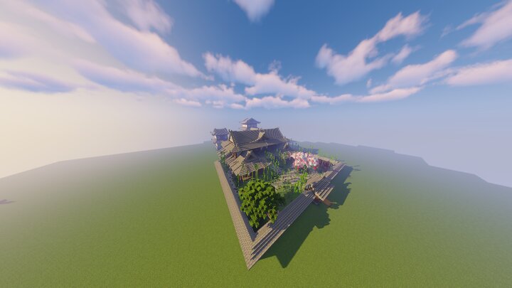 Large Japanese Ryokan Hotel Minecraft Map