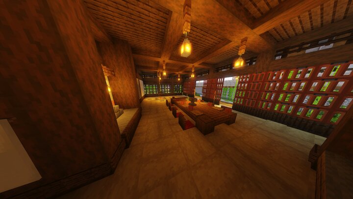 Large Japanese Ryokan Hotel Minecraft Map