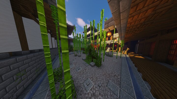 Large Japanese Ryokan Hotel Minecraft Map