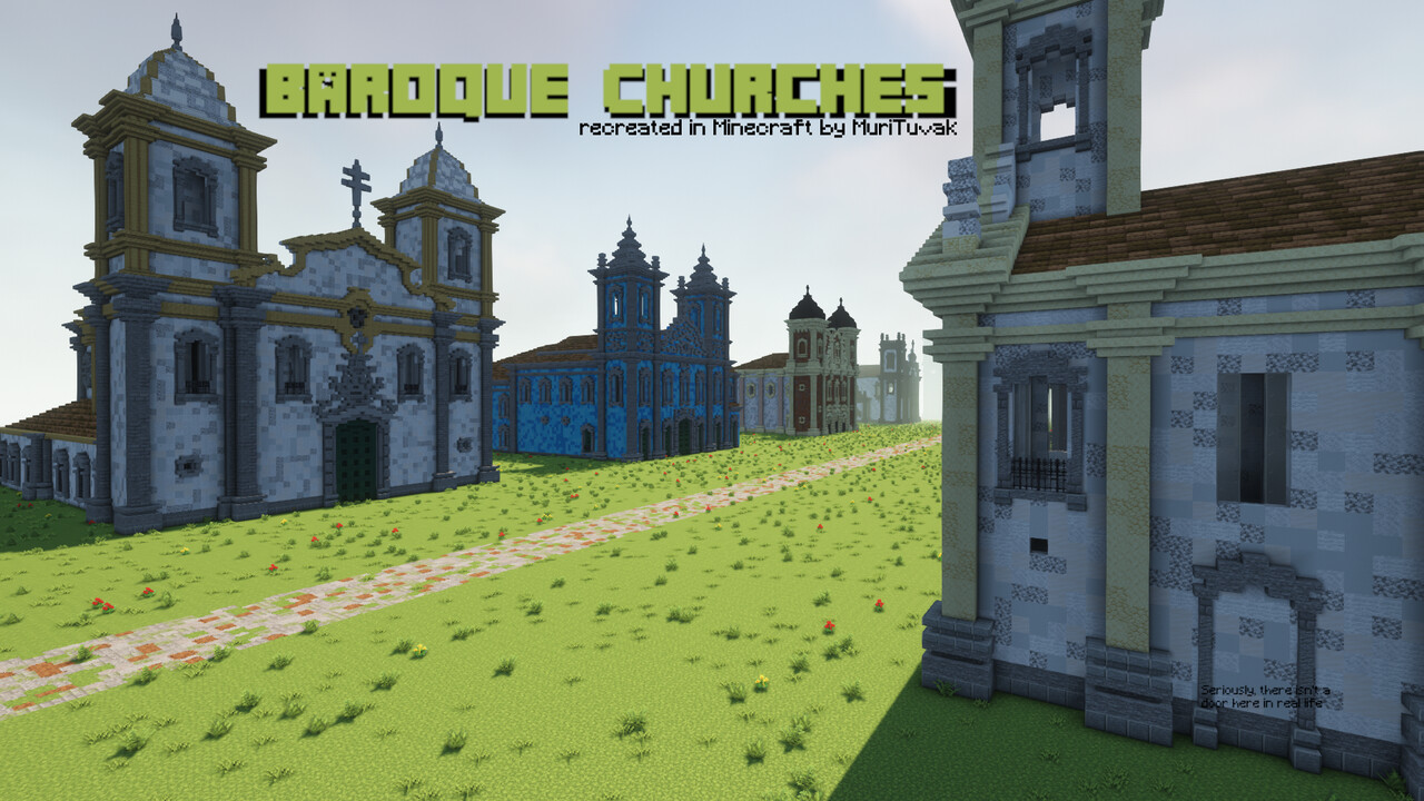 Baroque churches recreated in Minecraft Minecraft Map