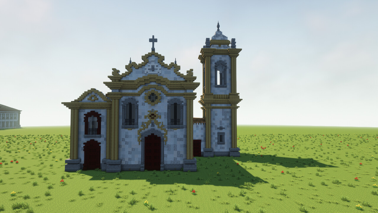 Baroque churches recreated in Minecraft Minecraft Map