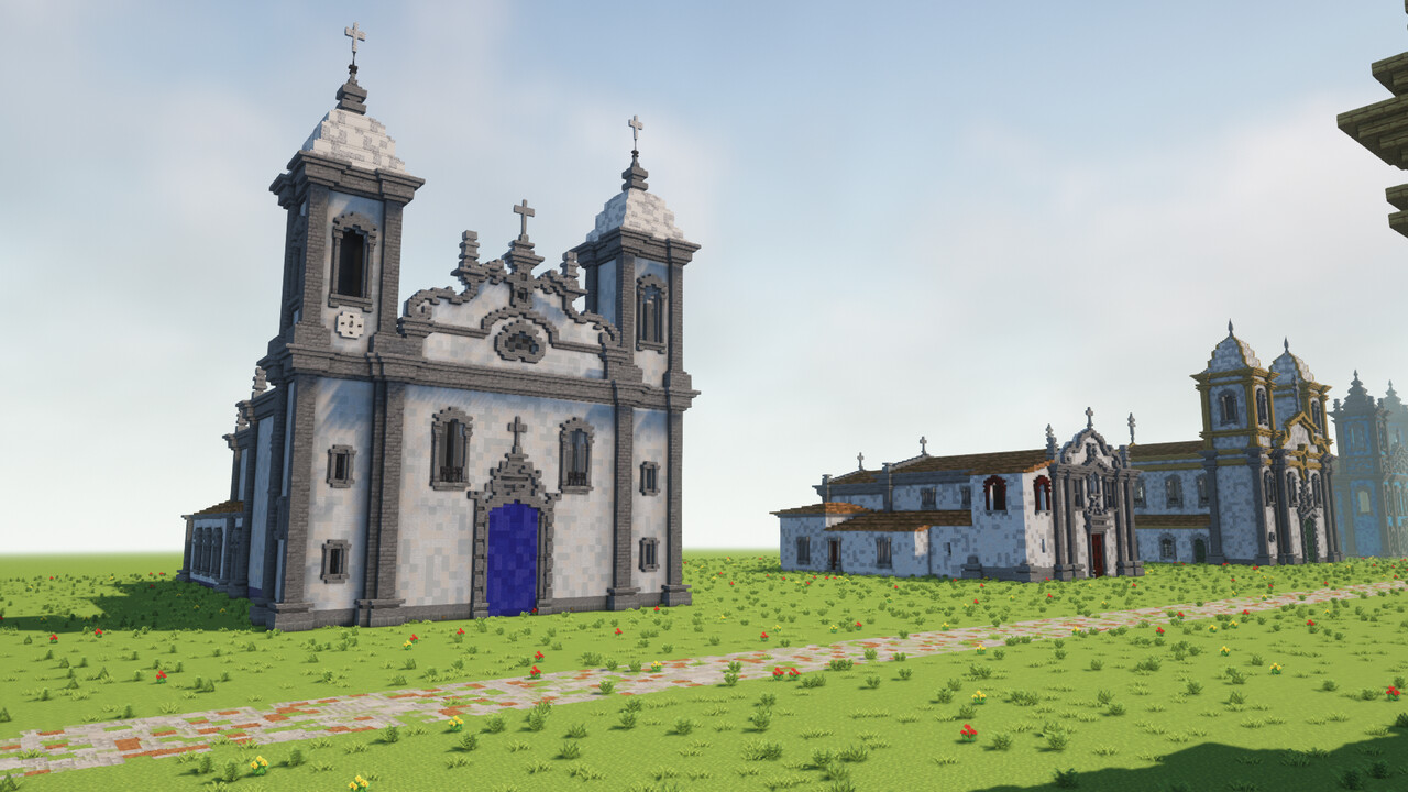 Baroque churches recreated in Minecraft Minecraft Map