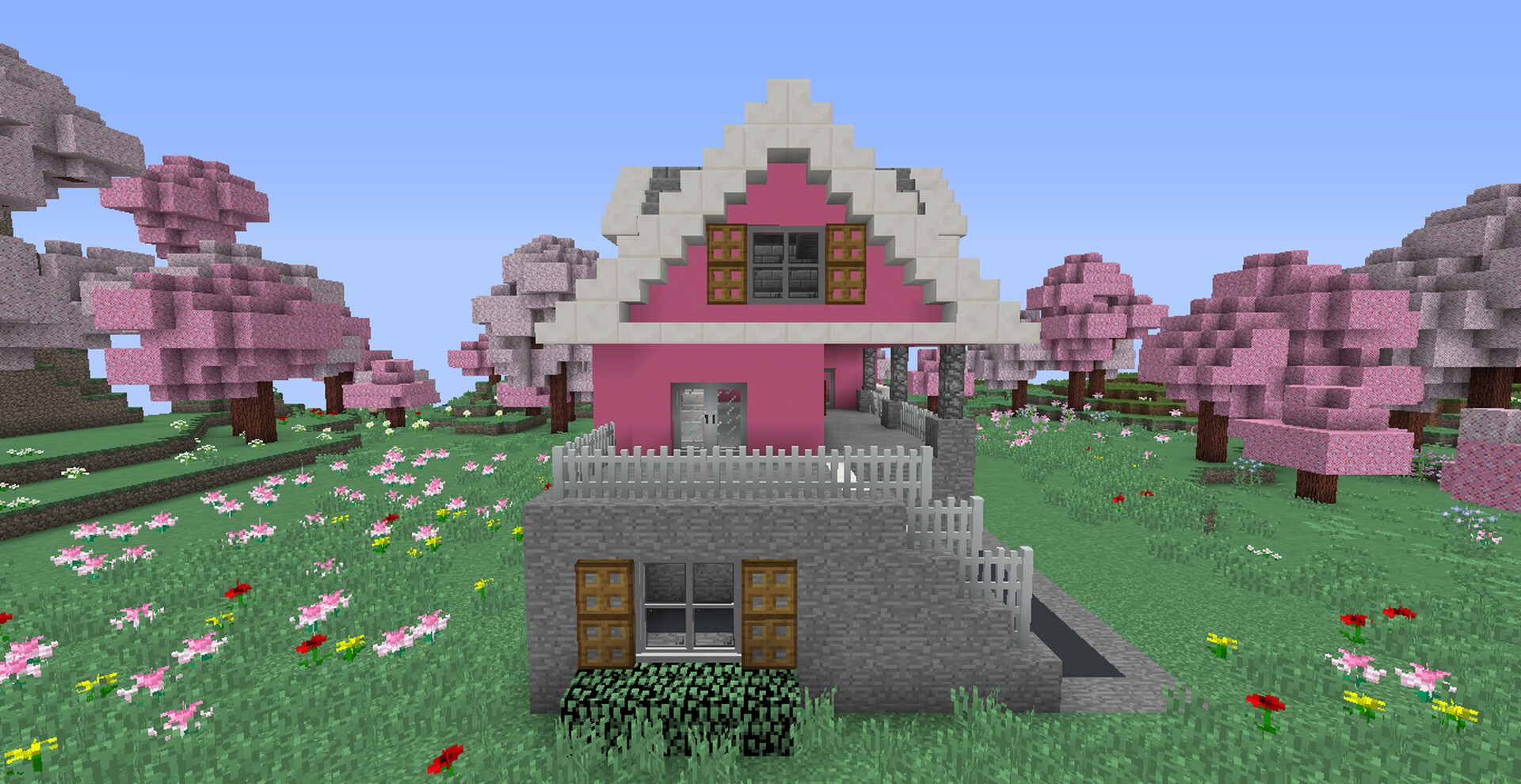 Cherry Blossom Grove Suburban House (Biomes O' Plenty) [1.12.2 Modded ...