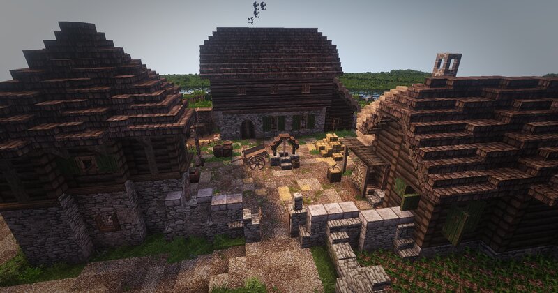 Minecraft Homestead | Trafanny Homestead + Farm's and Houses Minecraft Map