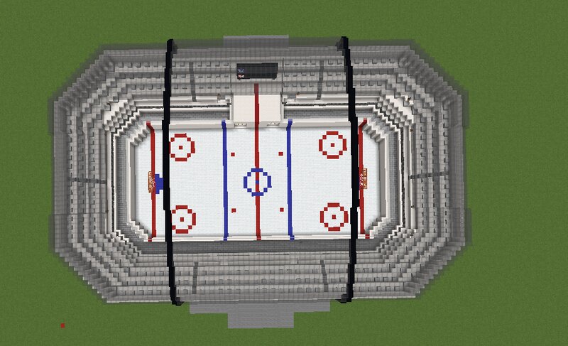 Ice Hockey Rink [Quartz Stadium] with playable hockey Minecraft Map