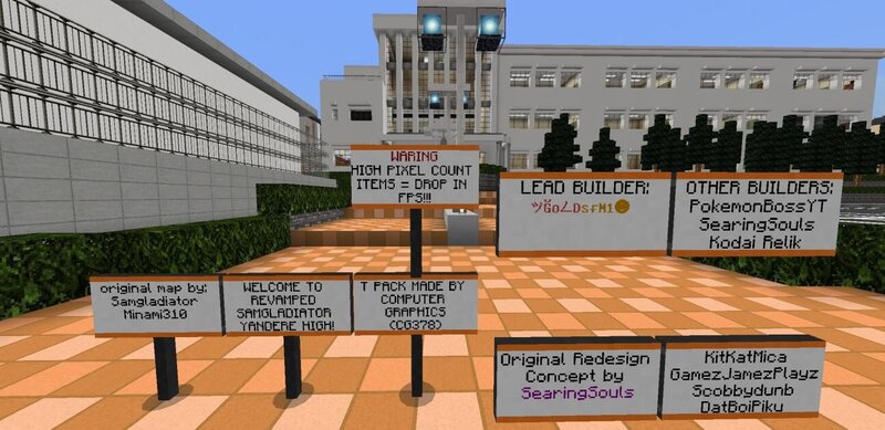 Samgladiator Yandere High School Revamped [Bedrock] Minecraft Map