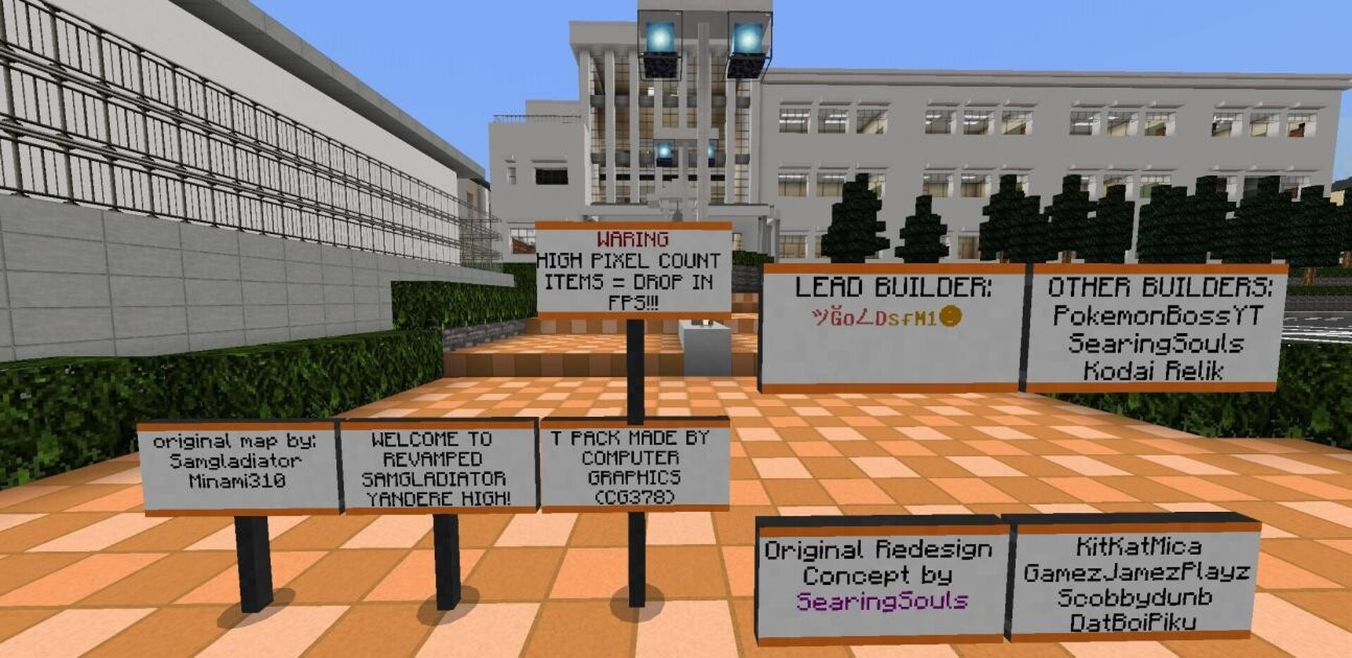 Samgladiator Yandere High School Revamped [Bedrock] Minecraft Map