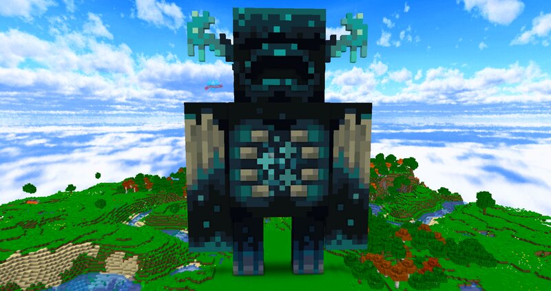 Giant Warden Statue Minecraft Map