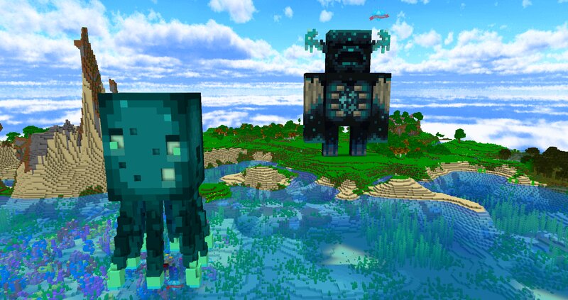 Giant Warden Statue Minecraft Map