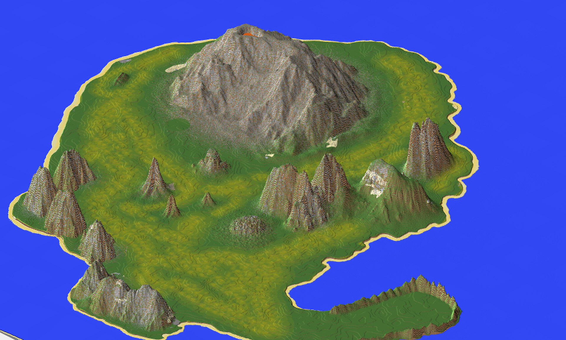 2K X 2K Volcanic Island V2 Minecraft Map