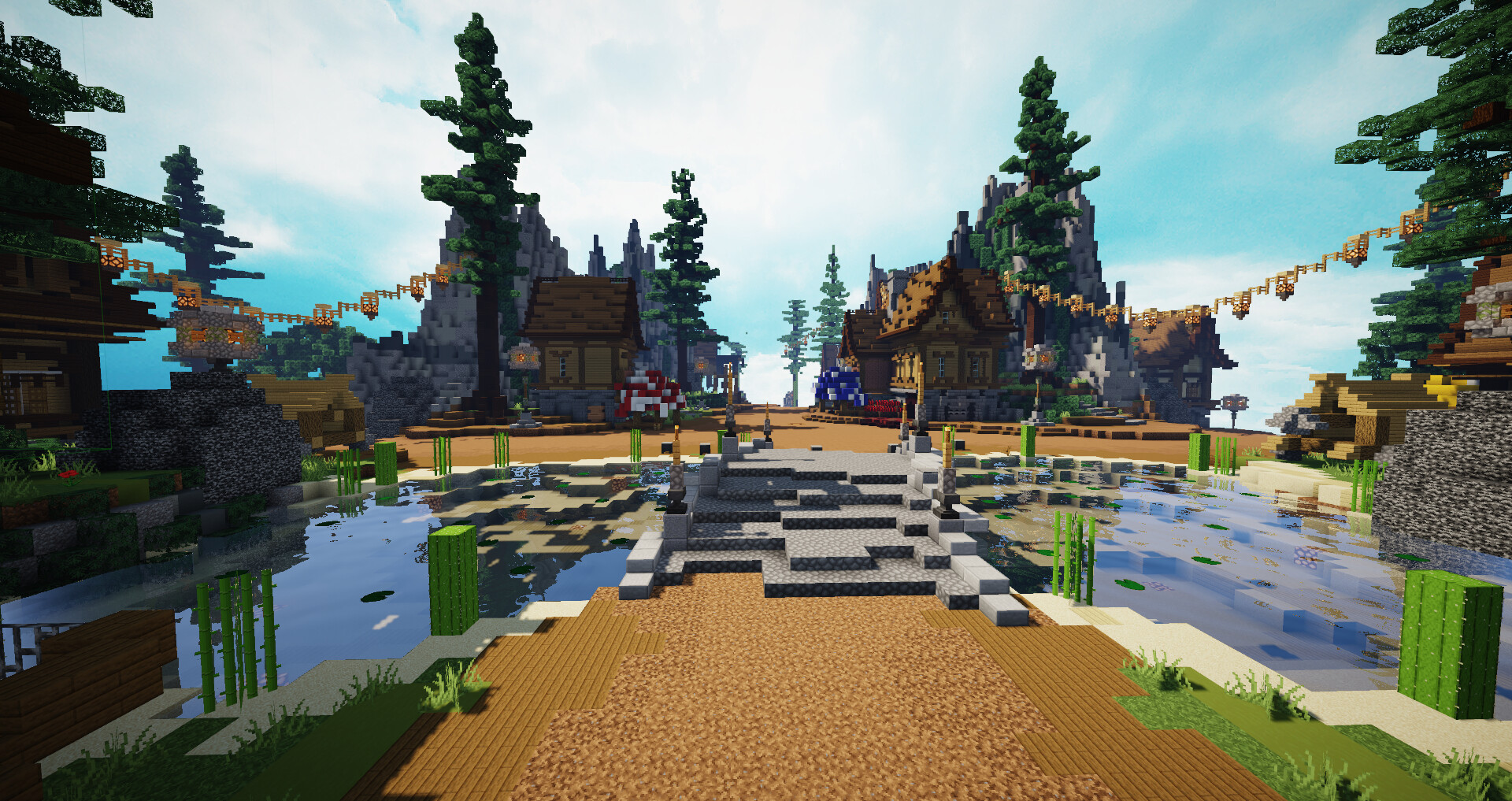 HCF Spawn + Road - Medieval Theme Minecraft Map