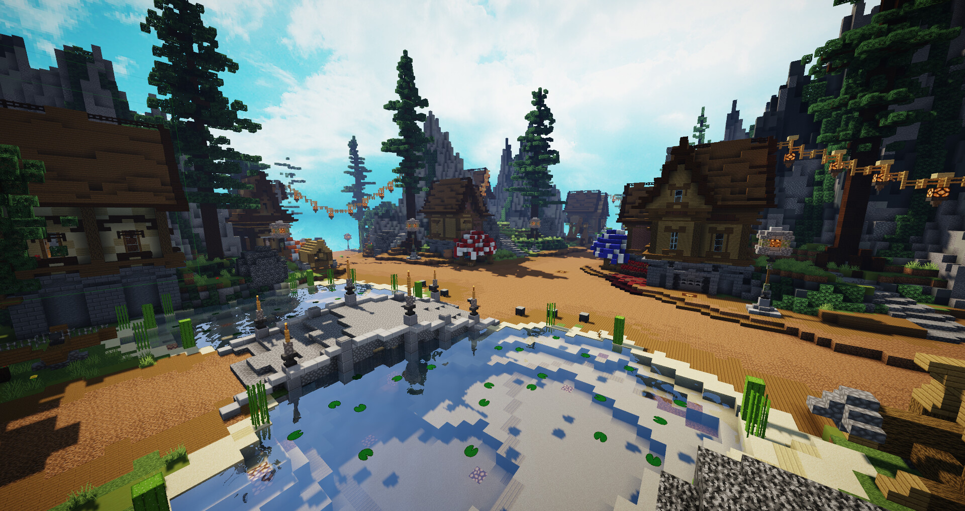 HCF Spawn + Road - Medieval Theme Minecraft Map