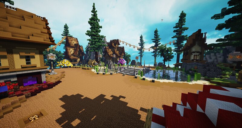 HCF Spawn + Road - Medieval Theme Minecraft Map