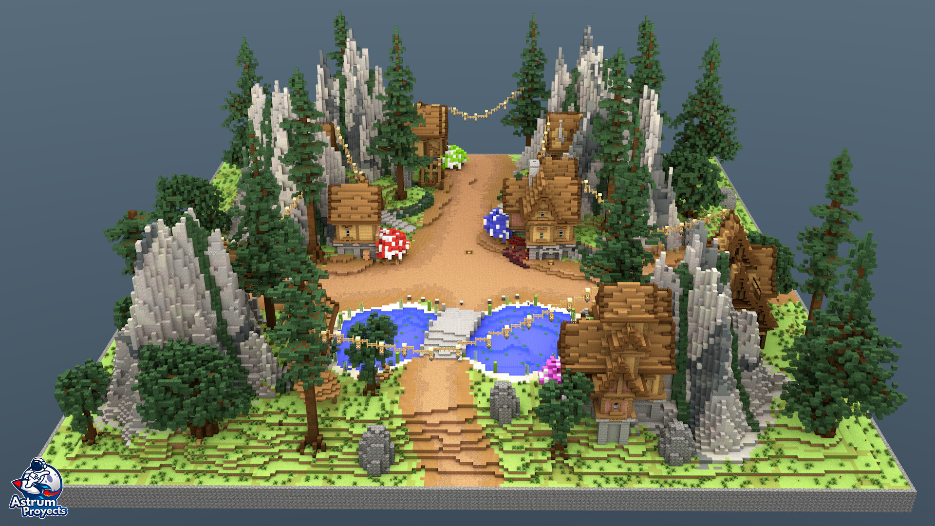 HCF Spawn + Road - Medieval Theme Minecraft Map