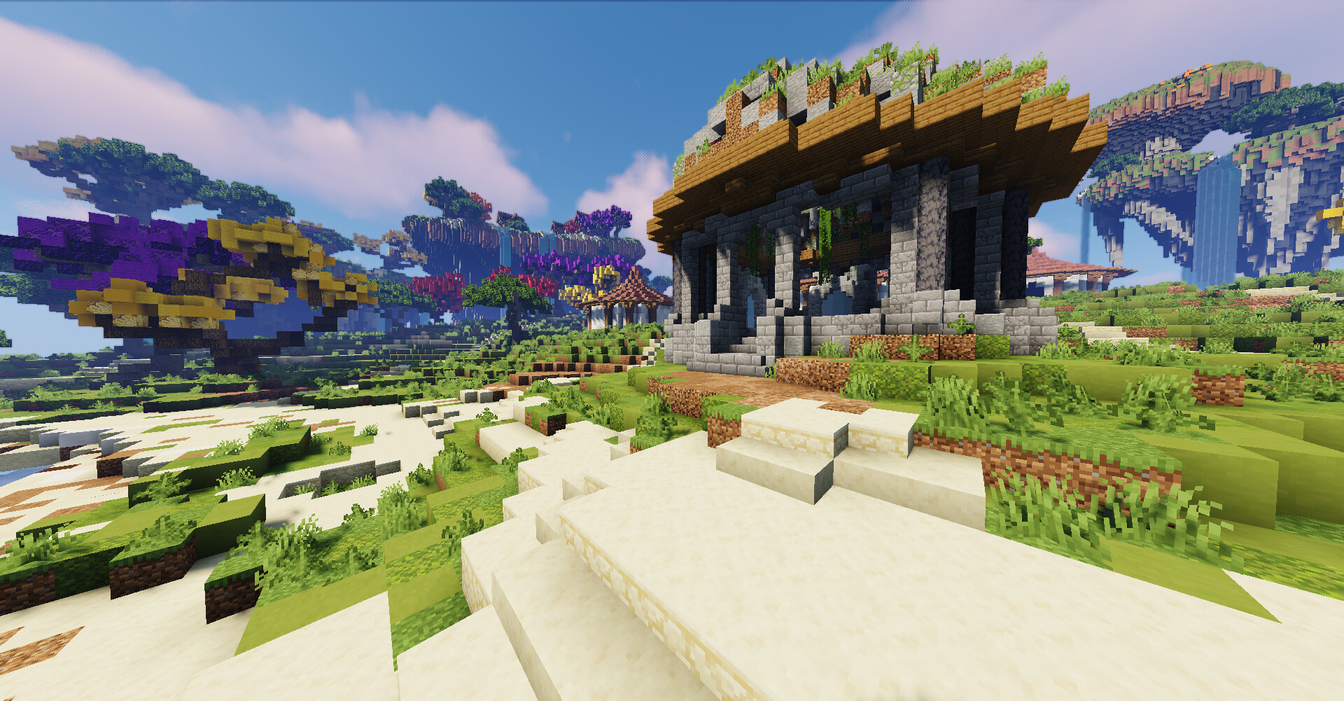 Floating Island Server Hub Minecraft Map