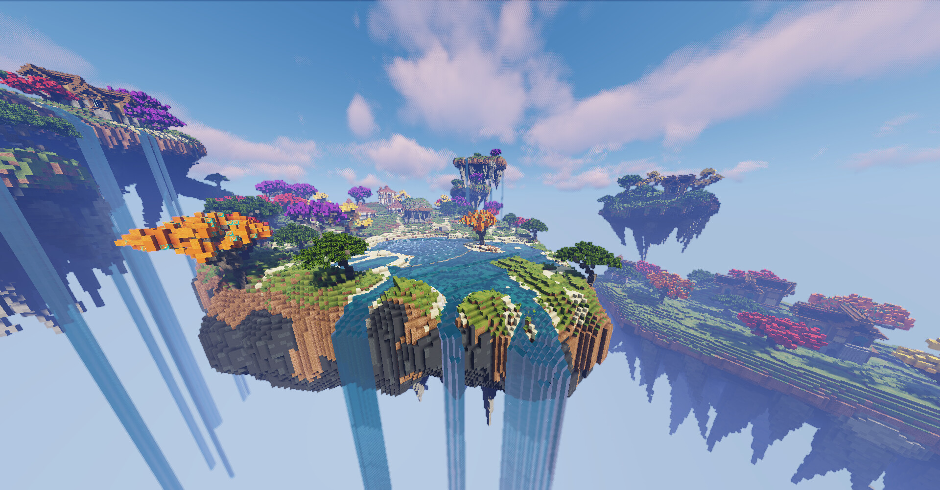 Floating Island Server Hub Minecraft Map