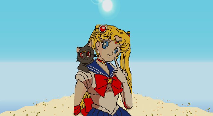 Usagi Tsukino & Luna Minecraft Map