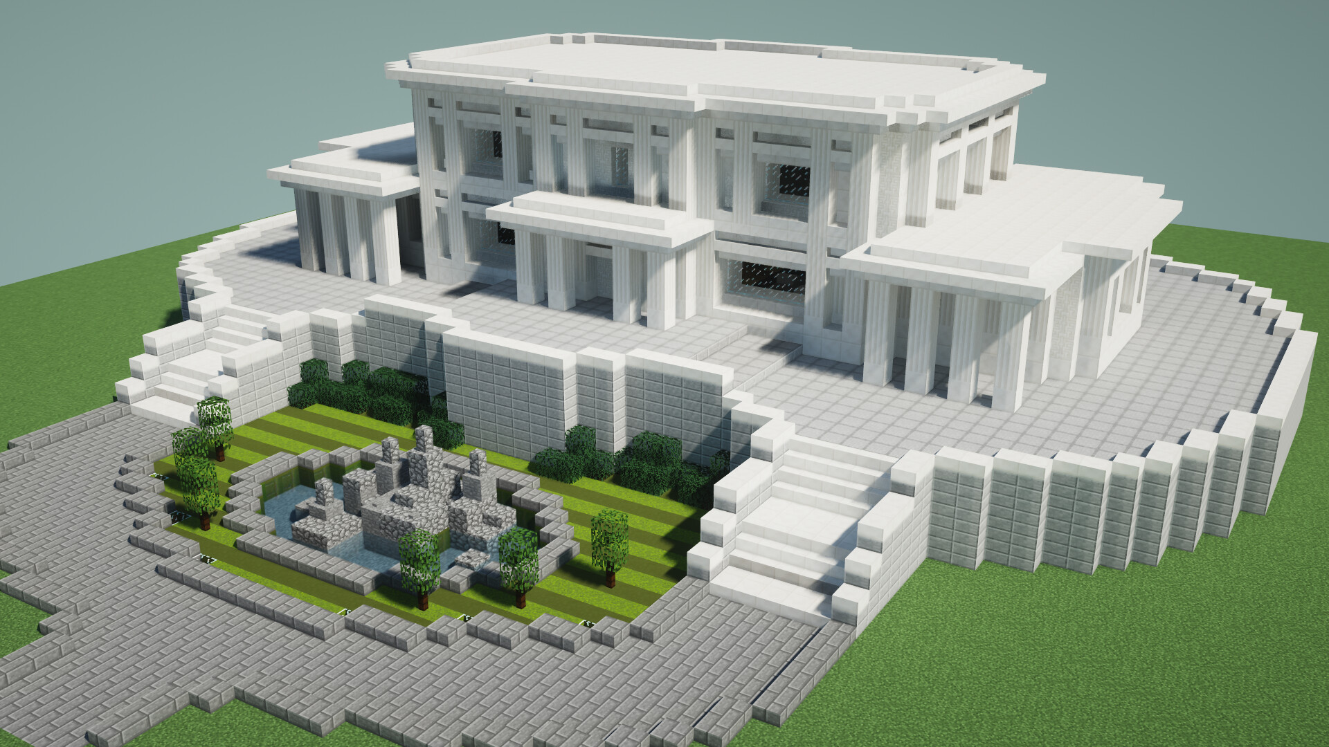 Quartz Mansion - Modern House Minecraft Map