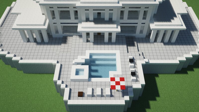 Quartz Mansion - Modern House Minecraft Map