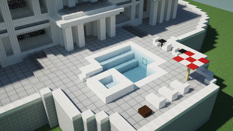 Quartz Mansion - Modern House Minecraft Map