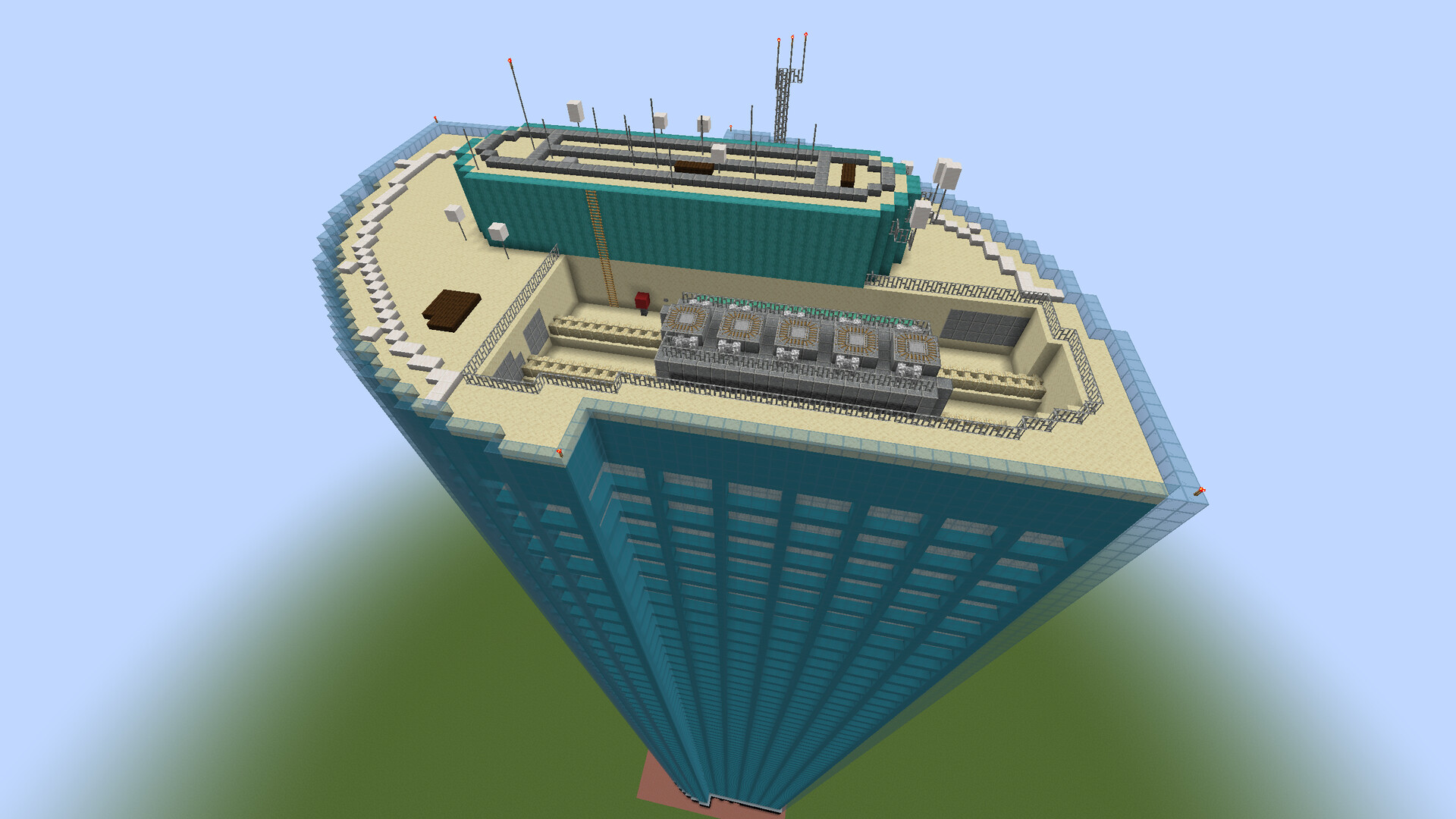 Wells Fargo Plaza Houston 1:1 scale (1.18 only) Minecraft Map