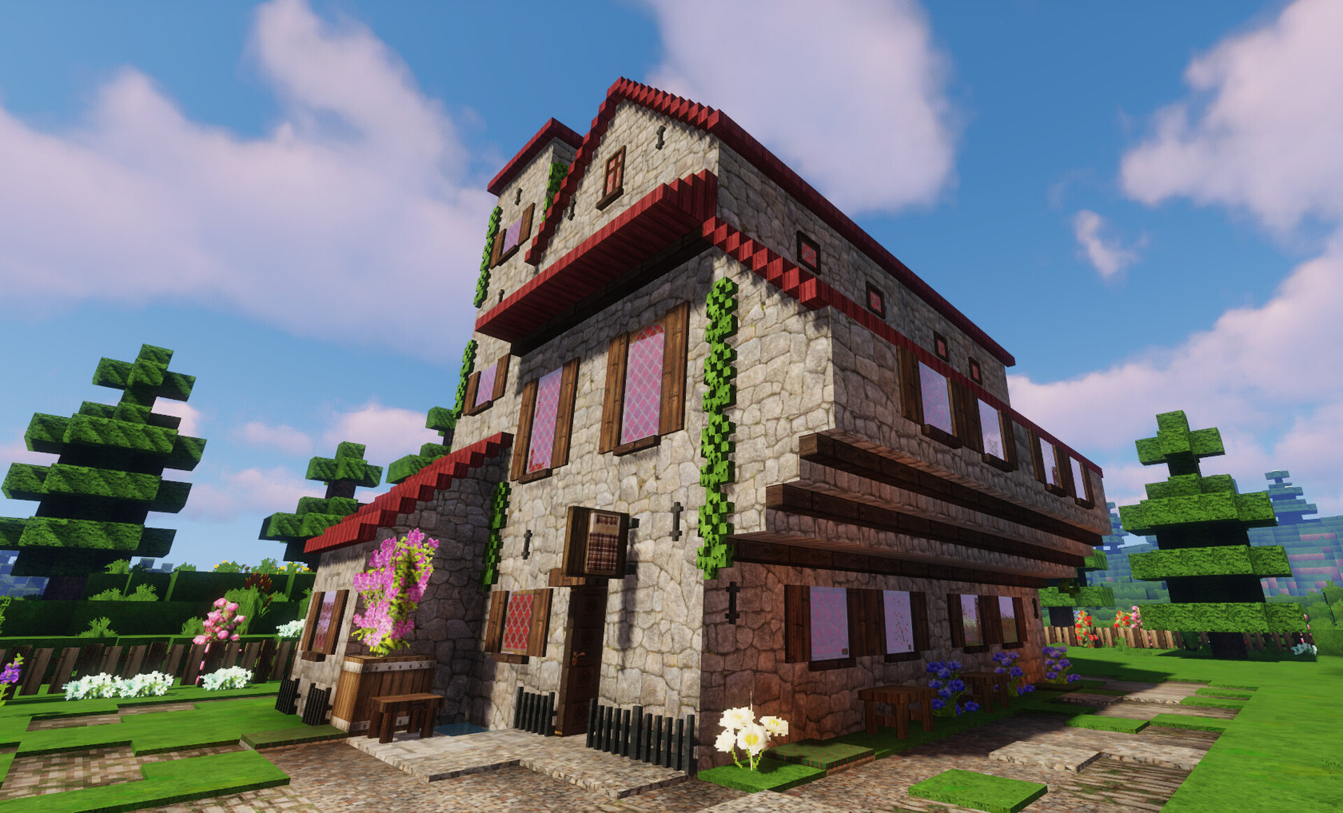 A medieval luxurious hostel Minecraft Map
