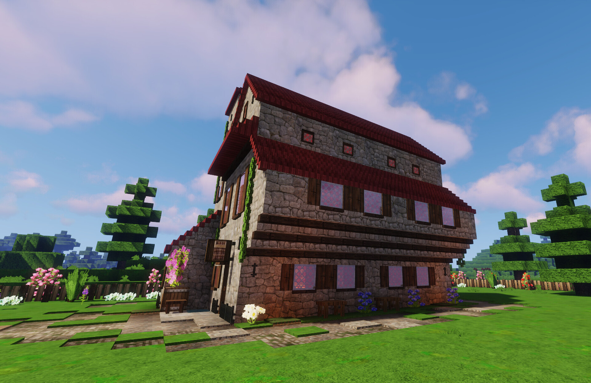 A medieval luxurious hostel Minecraft Map