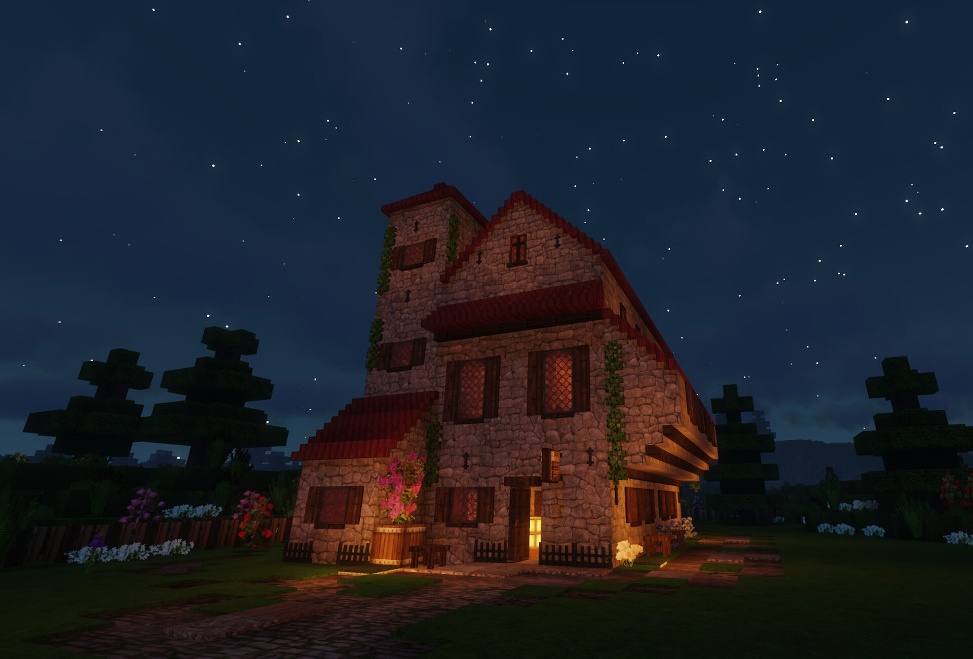 A medieval luxurious hostel Minecraft Map